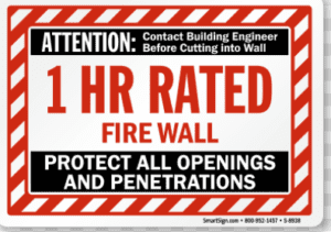 STENCILS ON FIRE RATED WALLS - Halpert Life Safety Consulting